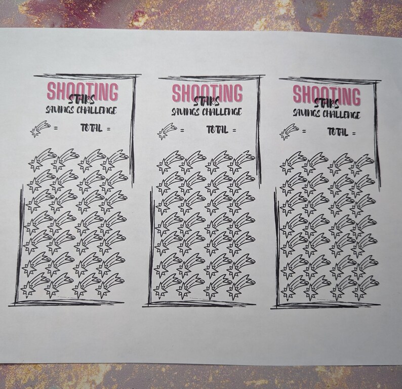 Shooting Stars Savings Challenge - Etsy