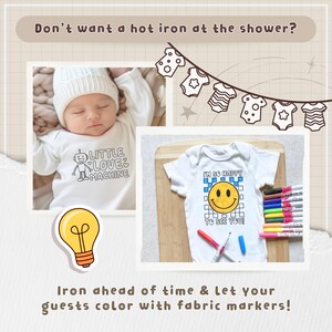 Color Your Own Baby Shower Iron-ons -- 15 Gender Neutral Baby Shower ...
