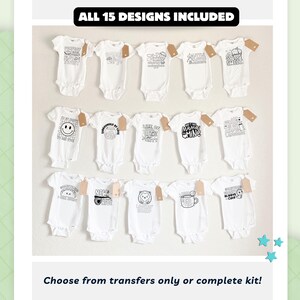 Color Your Own Baby Shower Iron-ons 15 Gender Neutral Baby Shower Iron ...