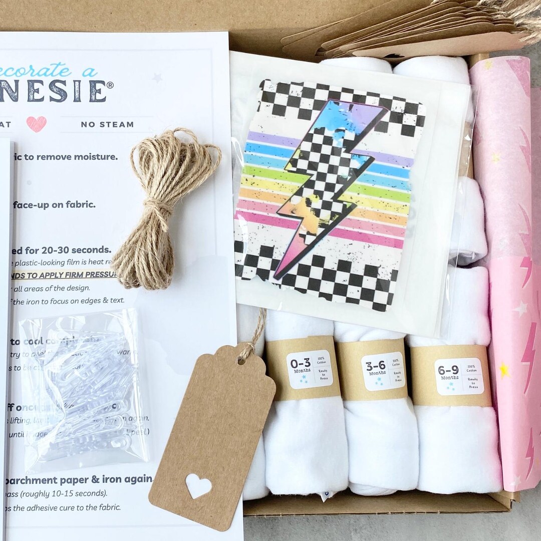 Baby Shower Iron-ons Complete Kit Baby Shower Decorating Station Kit ...