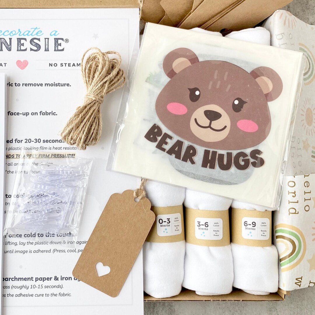 Baby Shower Iron-ons Complete Kit Baby Shower Decorating Station Kit ...