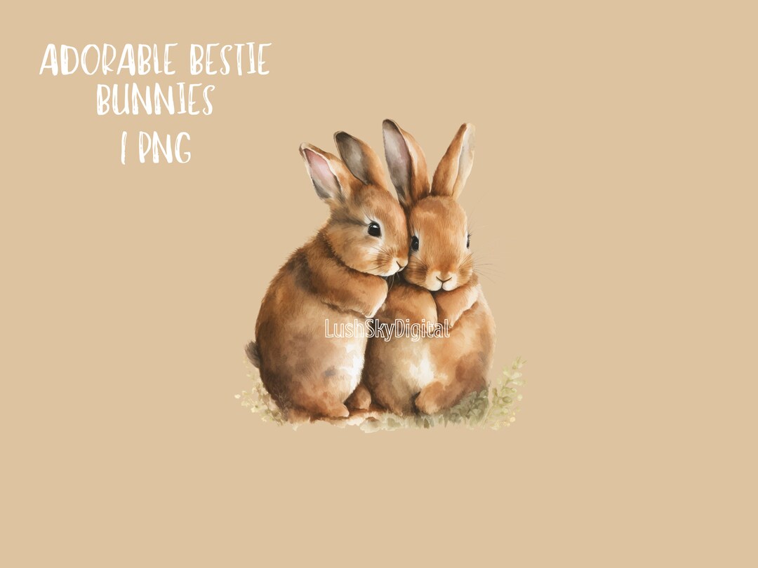 Bunny Clipart, Easter Theme, Spring, Bunny Illustration, Bunny ...