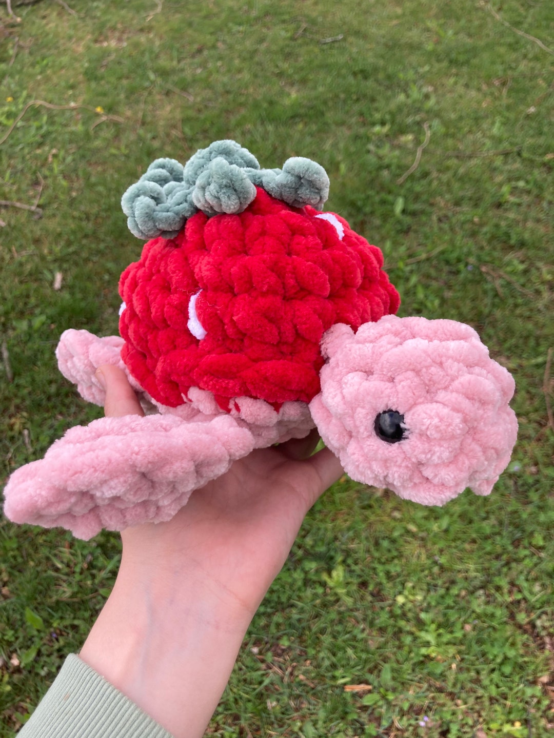 Crochet Strawberry Turtle - Etsy