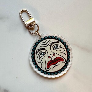 Bert Grimm Sun/moon Keychain - Tattoo Flash - Acrylic Keychain ...