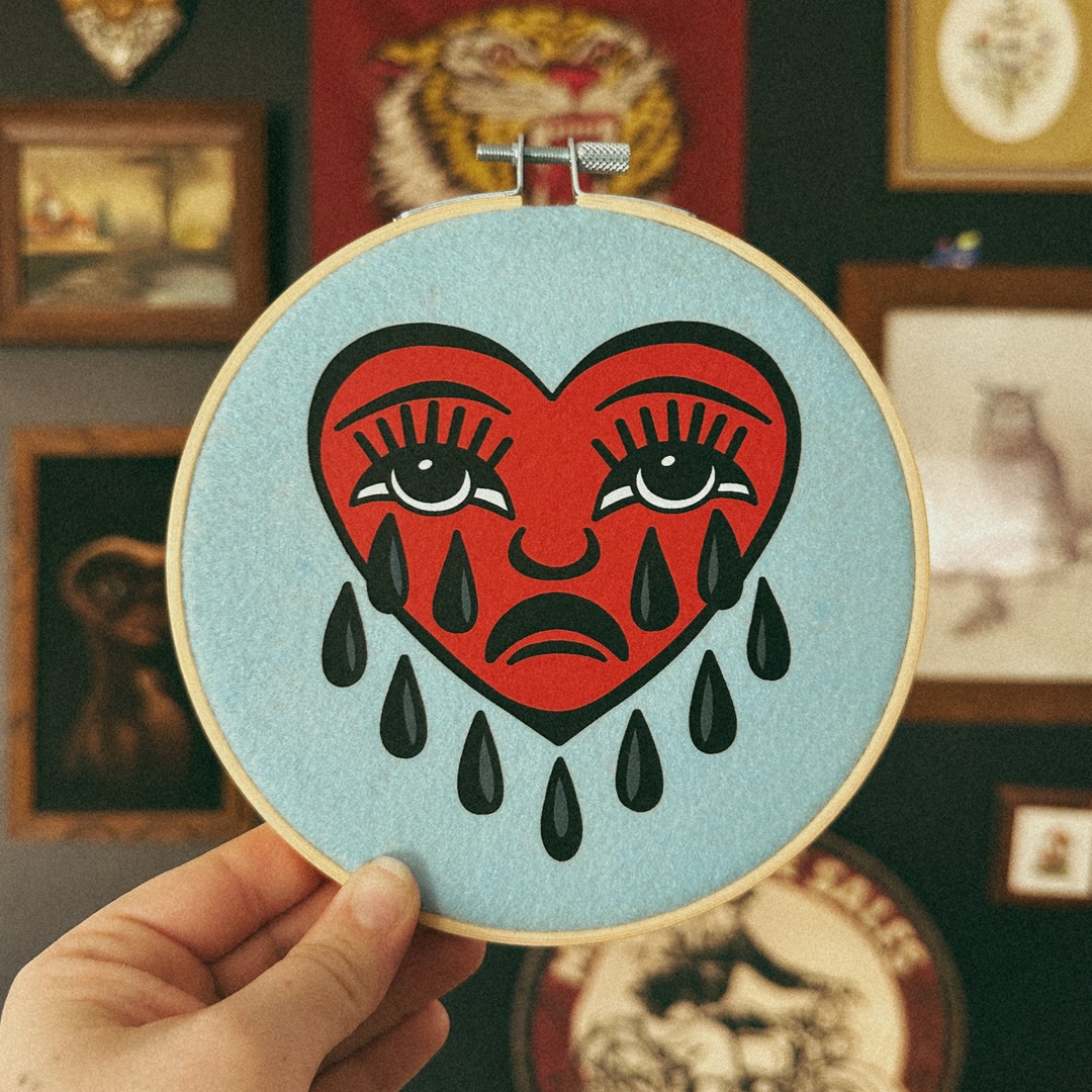 Crying Heart Wall Hanging - Etsy