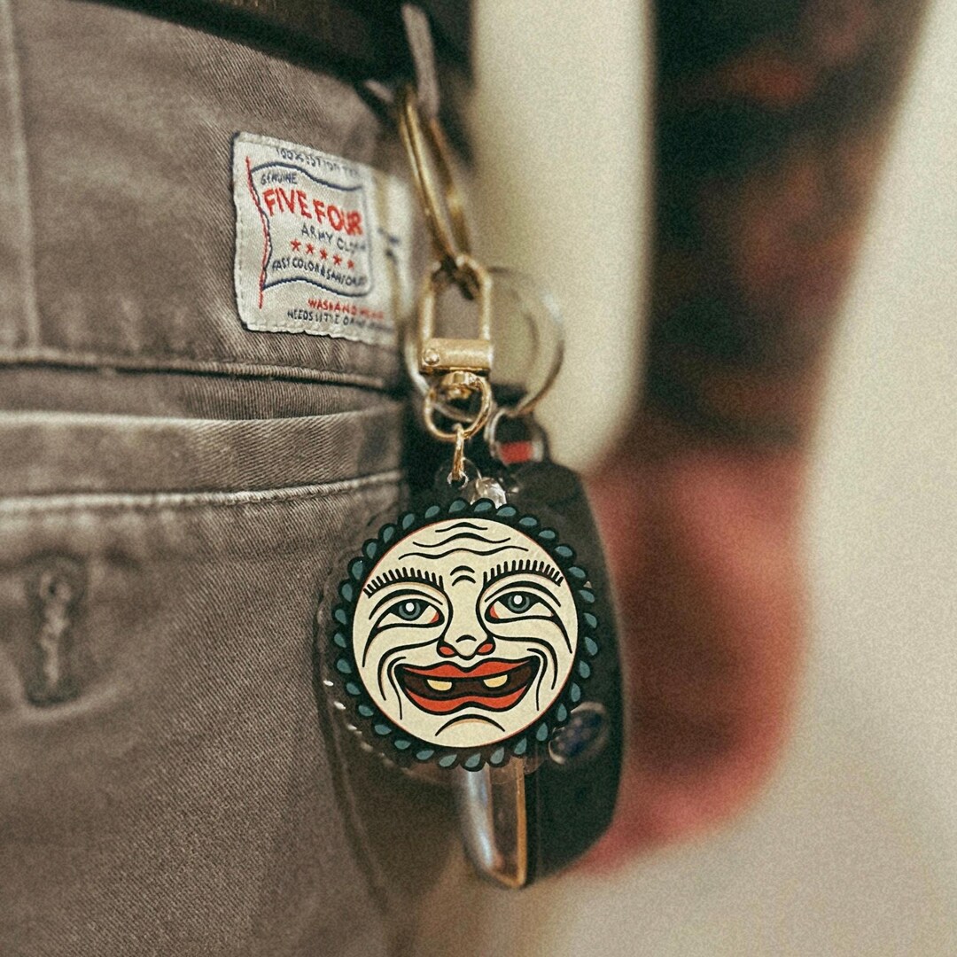 Bert Grimm Sun/moon Keychain - Tattoo Flash - Acrylic Keychain ...
