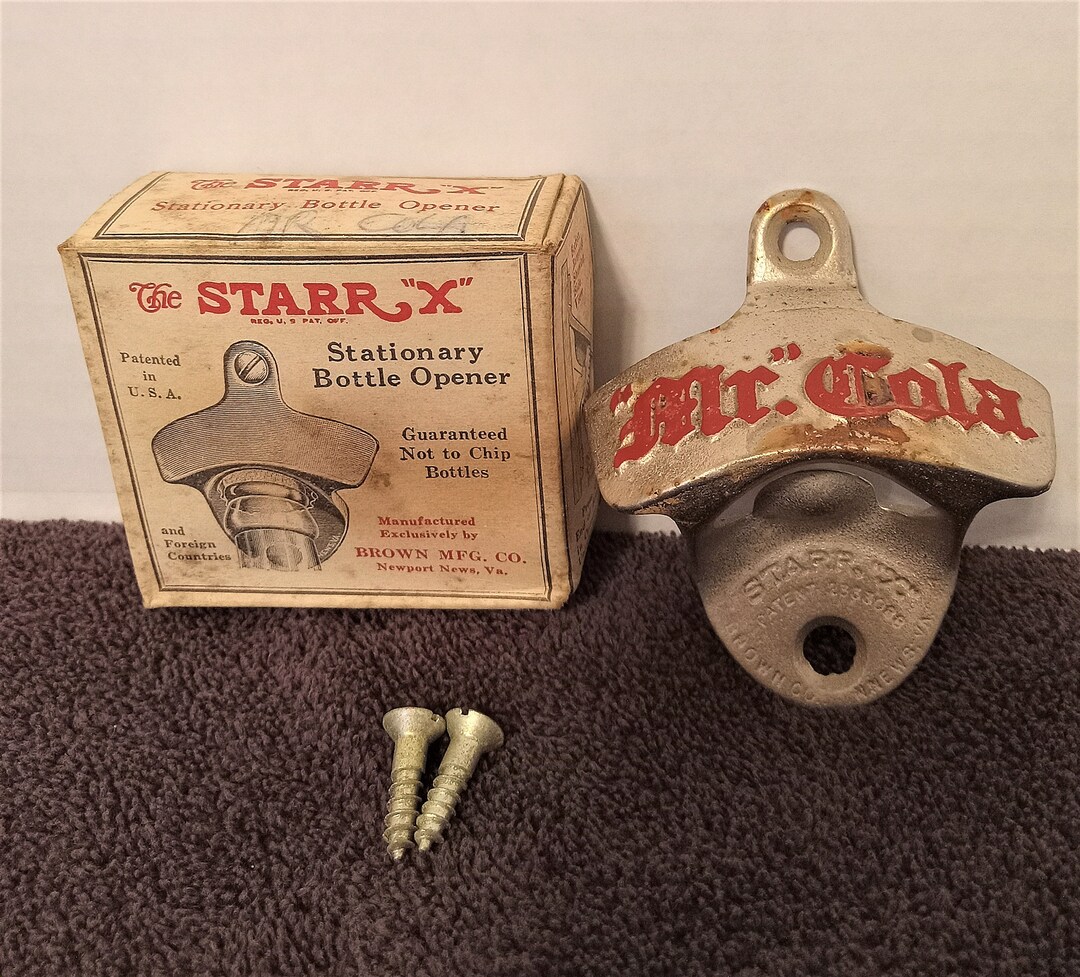 Vintage STARR-X mr. Cola Wall Mounted Bottle Opener With Box - Etsy