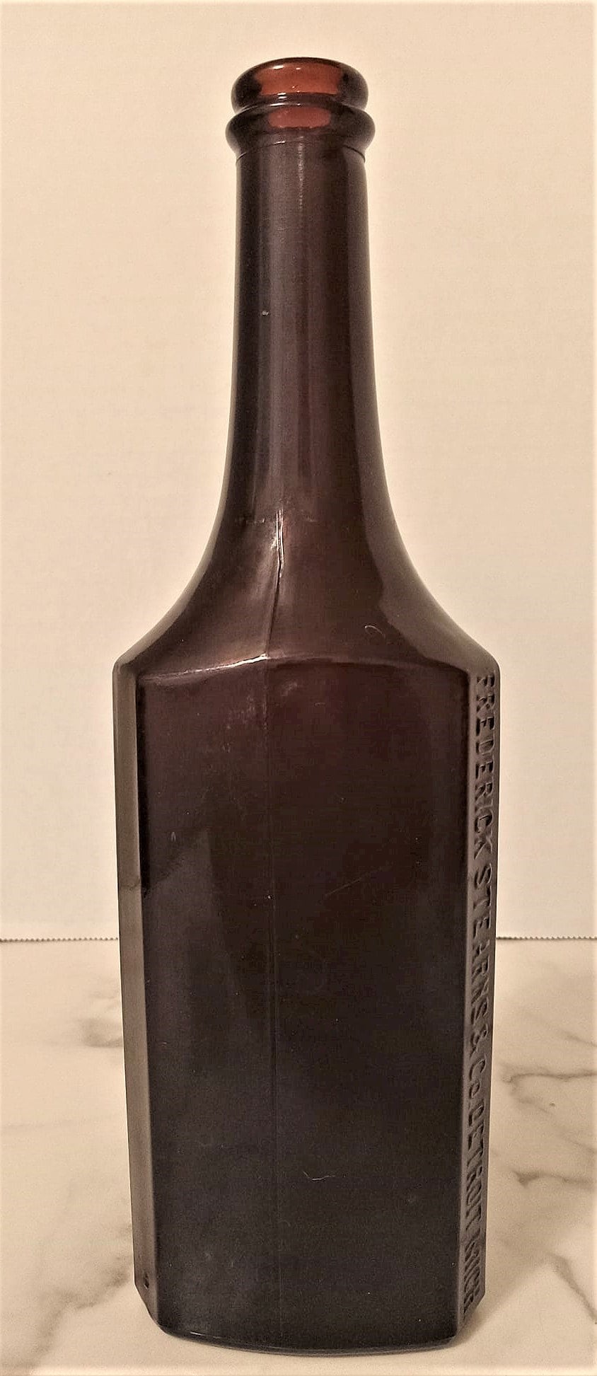 Vintage/antique Amber Glass Triangle Shaped Bottle Fredrick - Etsy