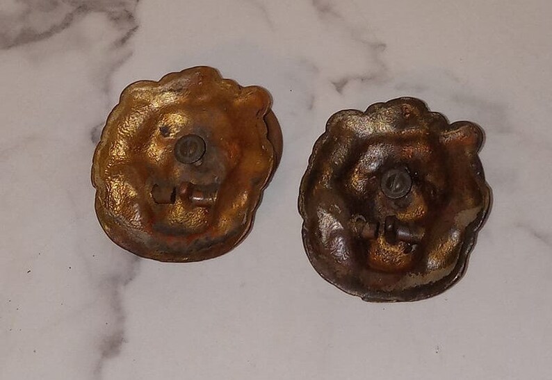 Vintage Brass Lion Head Drawer Handle With Ring Pull - Etsy