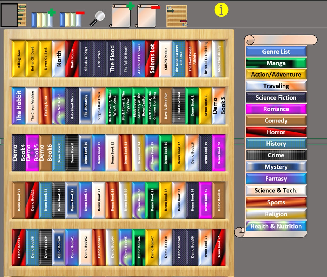 Infinite Virtual Bookshelf - Etsy