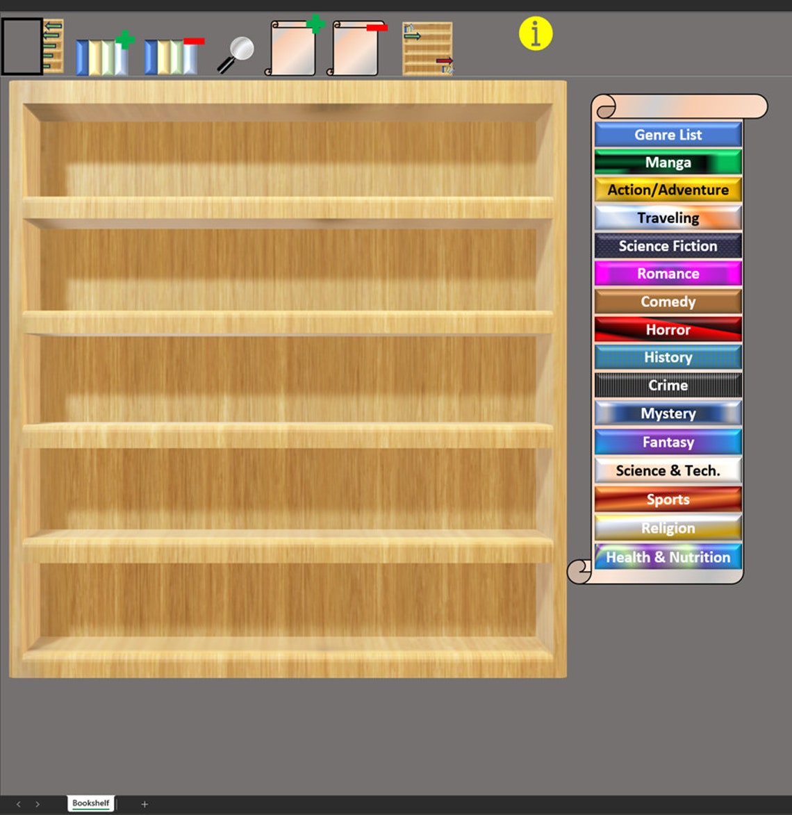 Infinite Virtual Bookshelf - Etsy