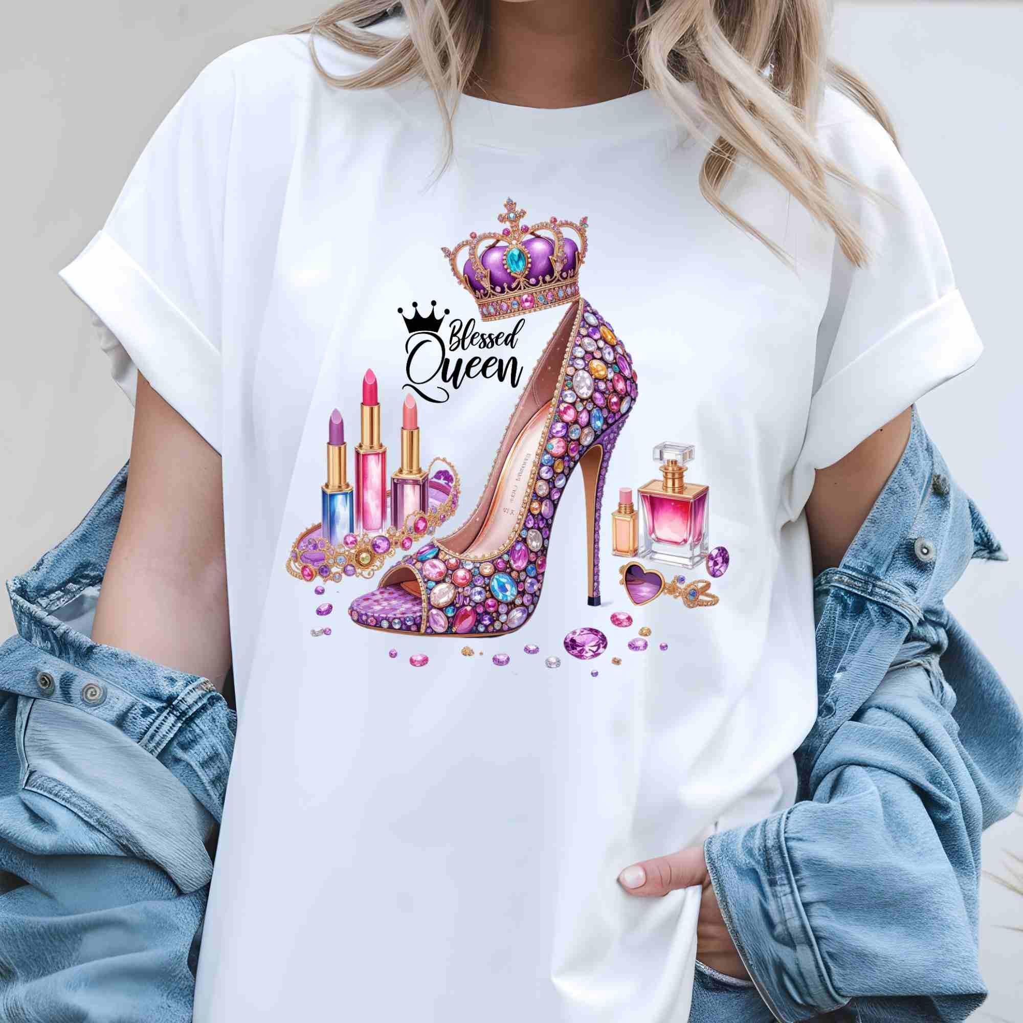 Blessed Queen Png Sublimation Design, Birthday Party Png, Girly ...