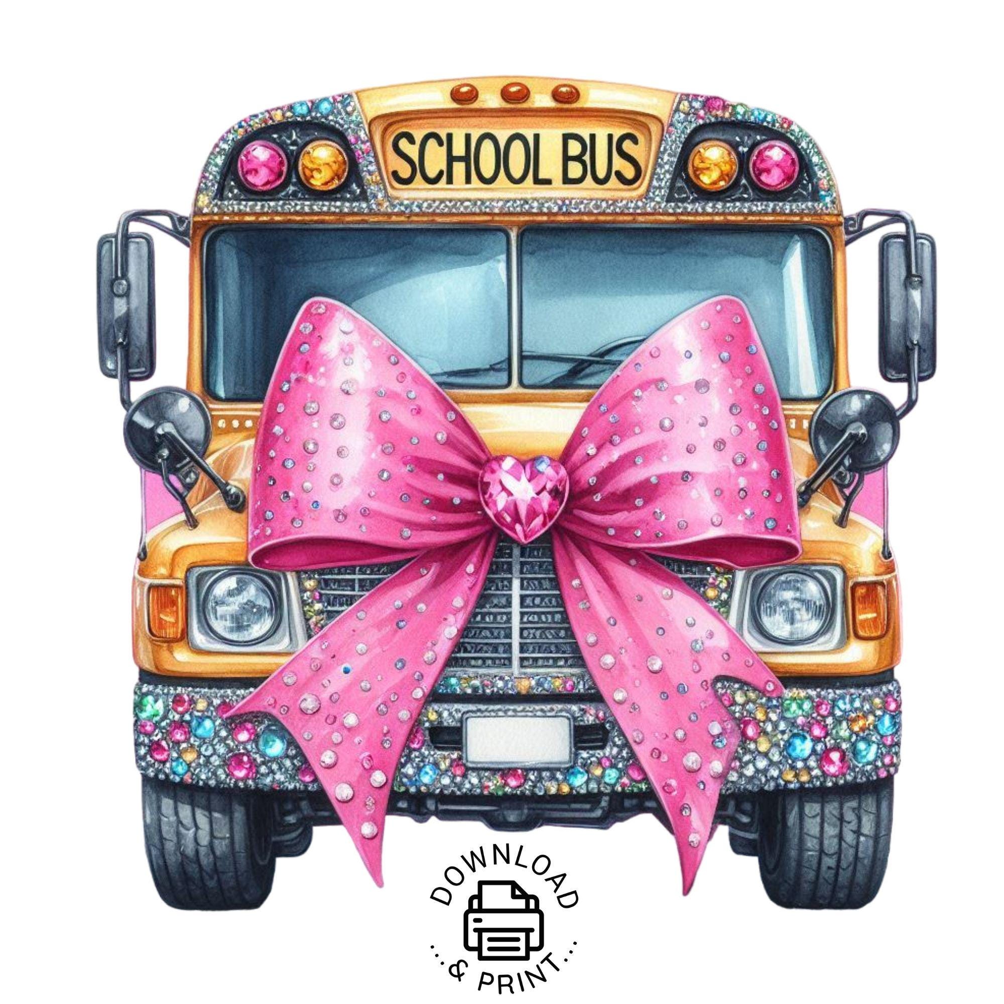 Cute School Bus Clipart PNG, Instant Download, Back to School Digital ...