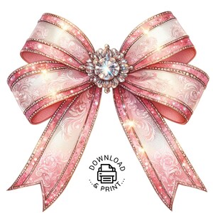 Pink Bow Coquette PNG Clipart Coquette Bow Clipart Png, Watercolor Pink ...