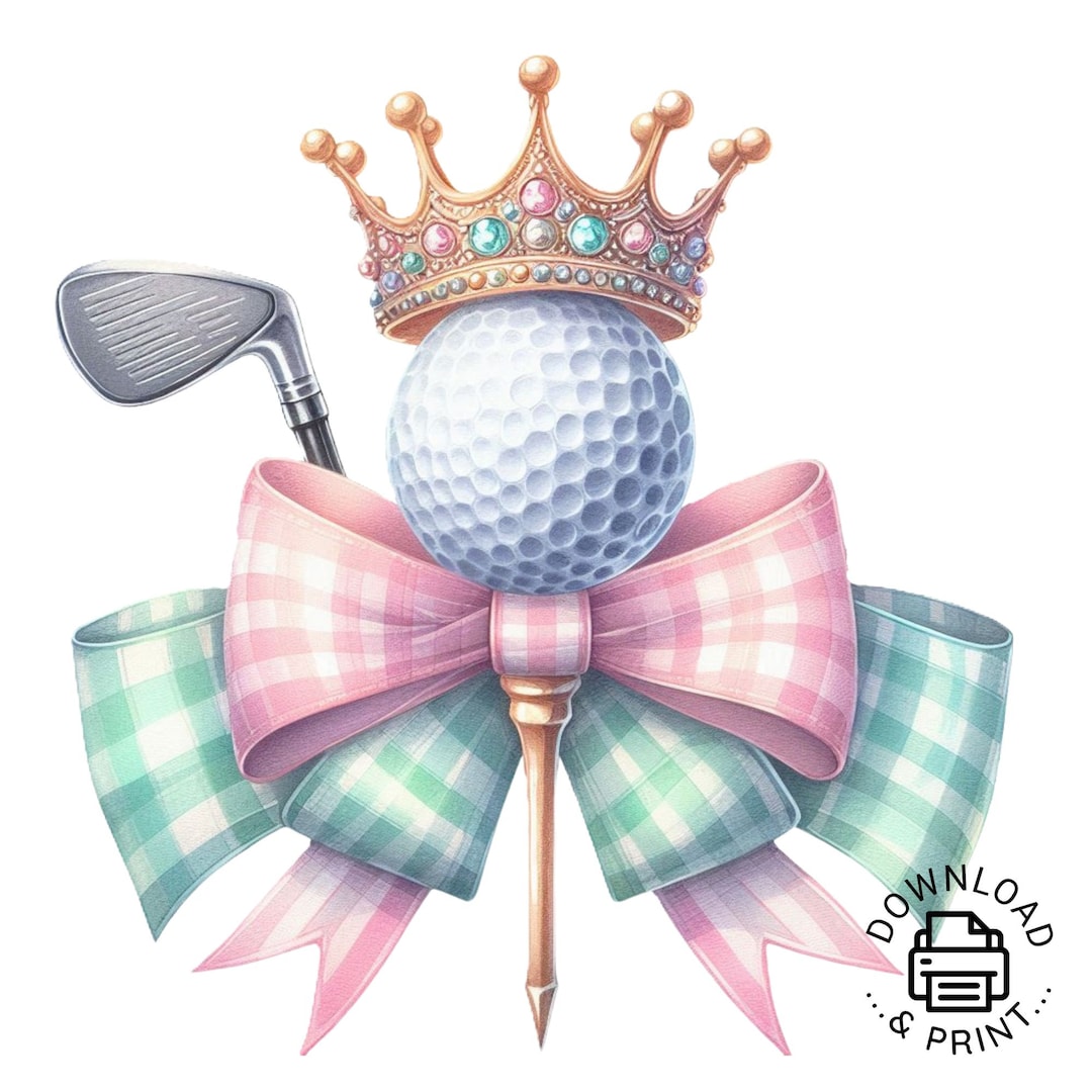 GOLF QUEEN, Golf Png, Watercolor Pastel Golf Clipart, Golfing Png, Golf ...