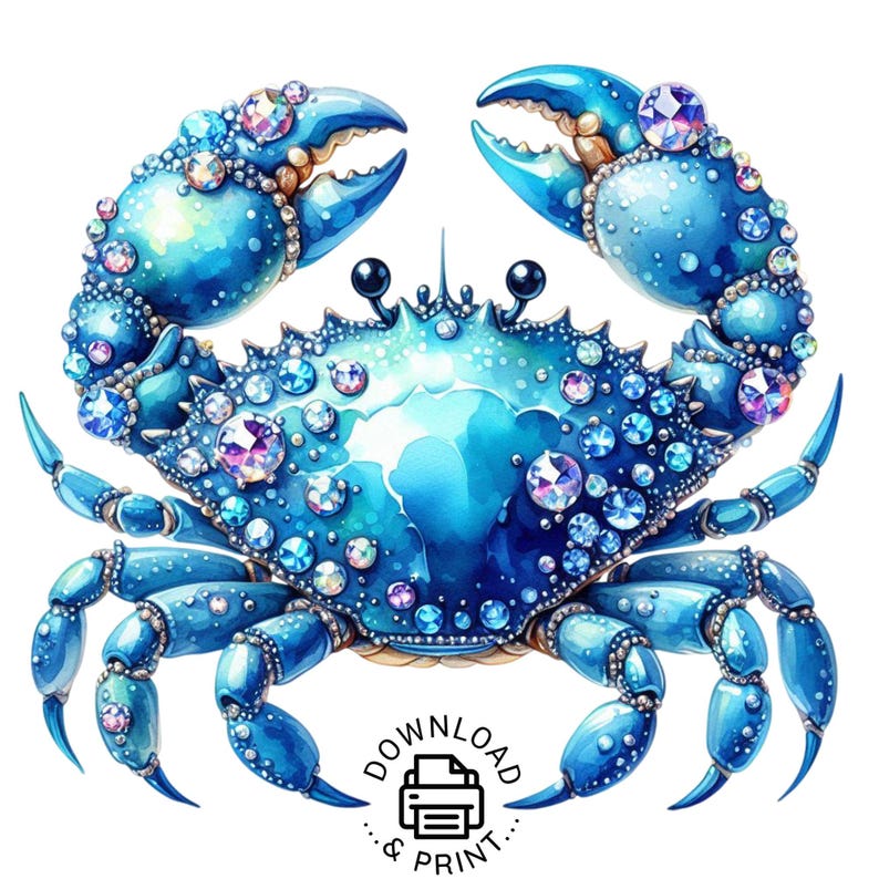 Blue Crab Png, Clip Art Png, Ocean Lover, Crab Shirt, Summer Png ...