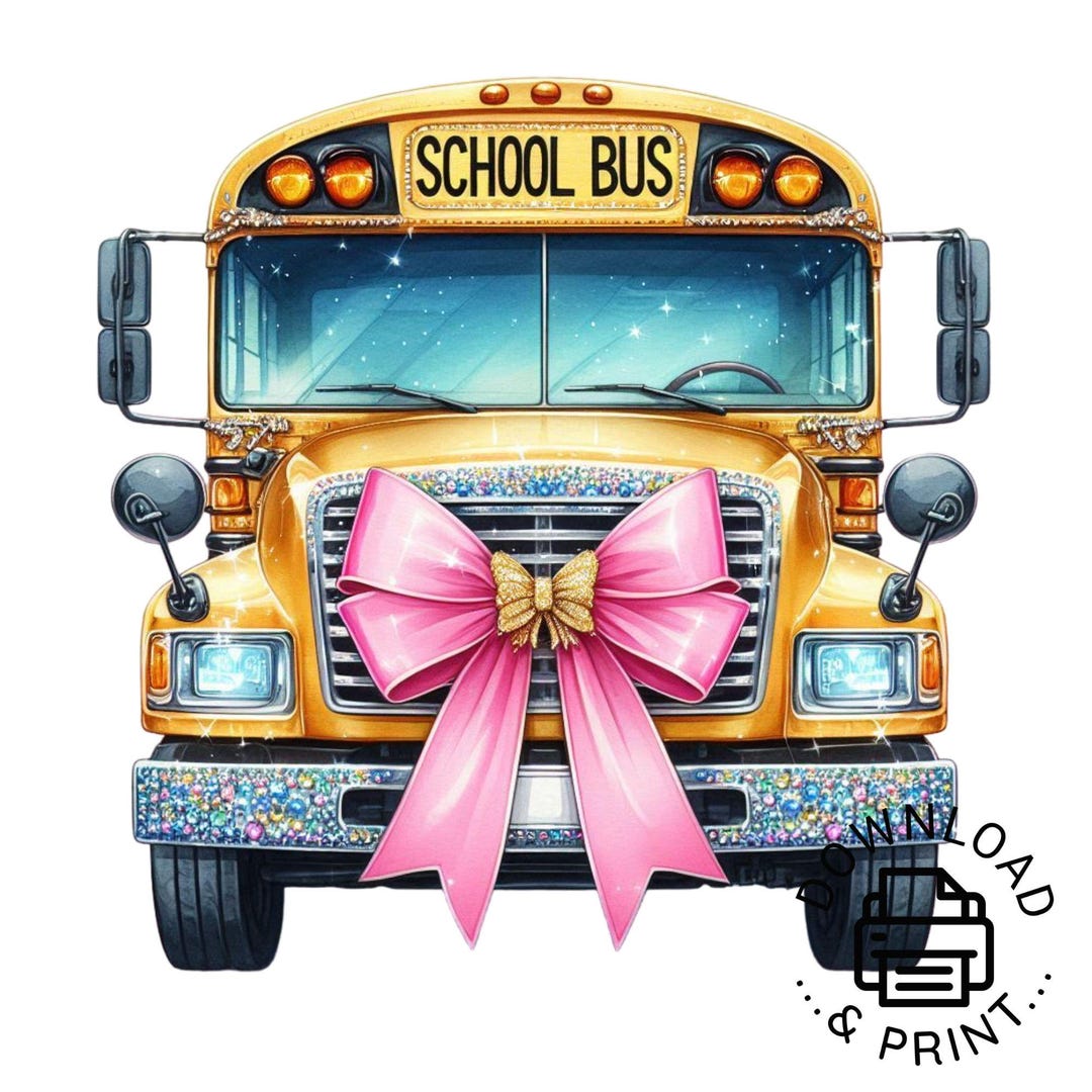 School Bus Clipart, Cute School Clipart PNG Transparent Background ...