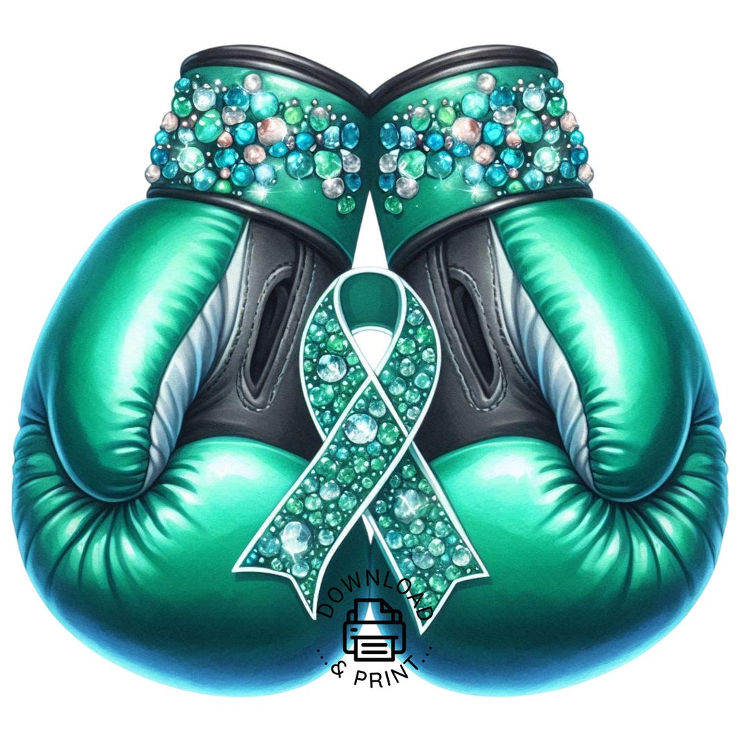 Liver Cancer Boxing Gloves Clipart, Cancer Awareness Ribbon Boxing ...
