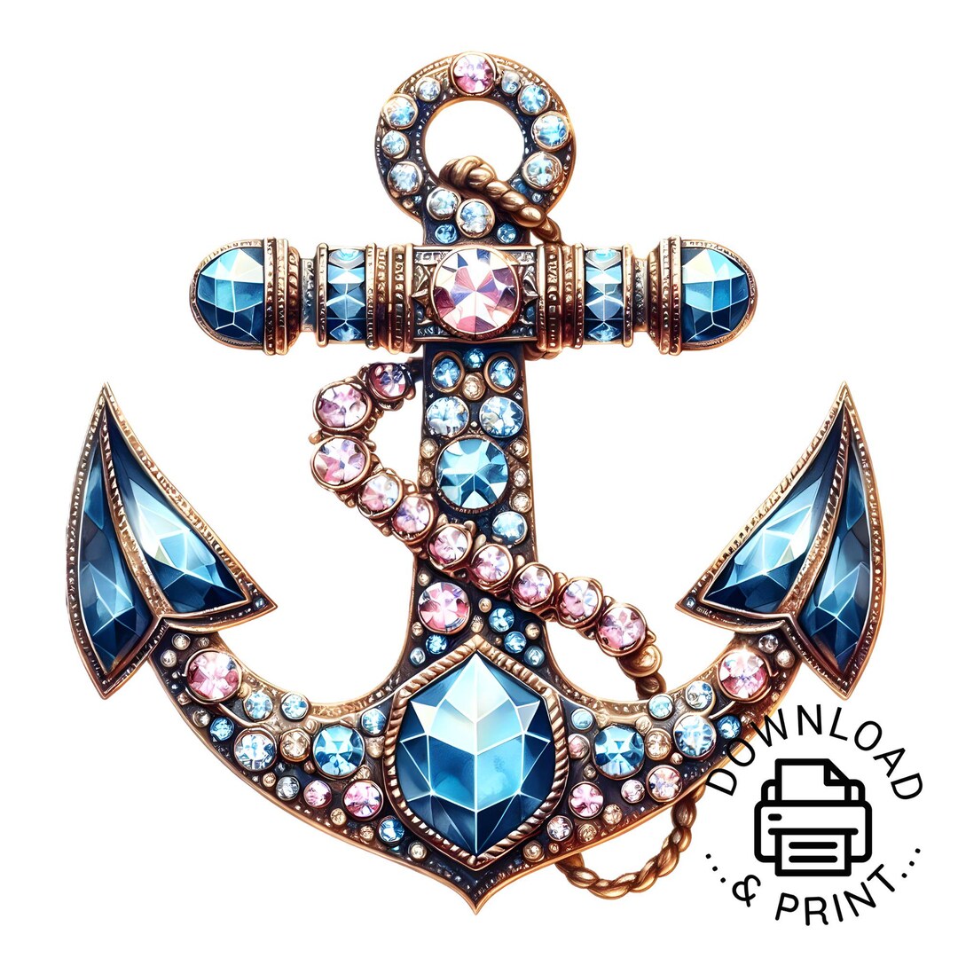 Anchor Clipart, Anchor PNG, Anchor Sublimation Designs, Digital ...