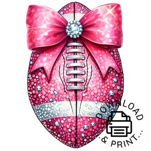 Football Clipart, Football Sublimation, Pink Ribbon Football Clipart ...