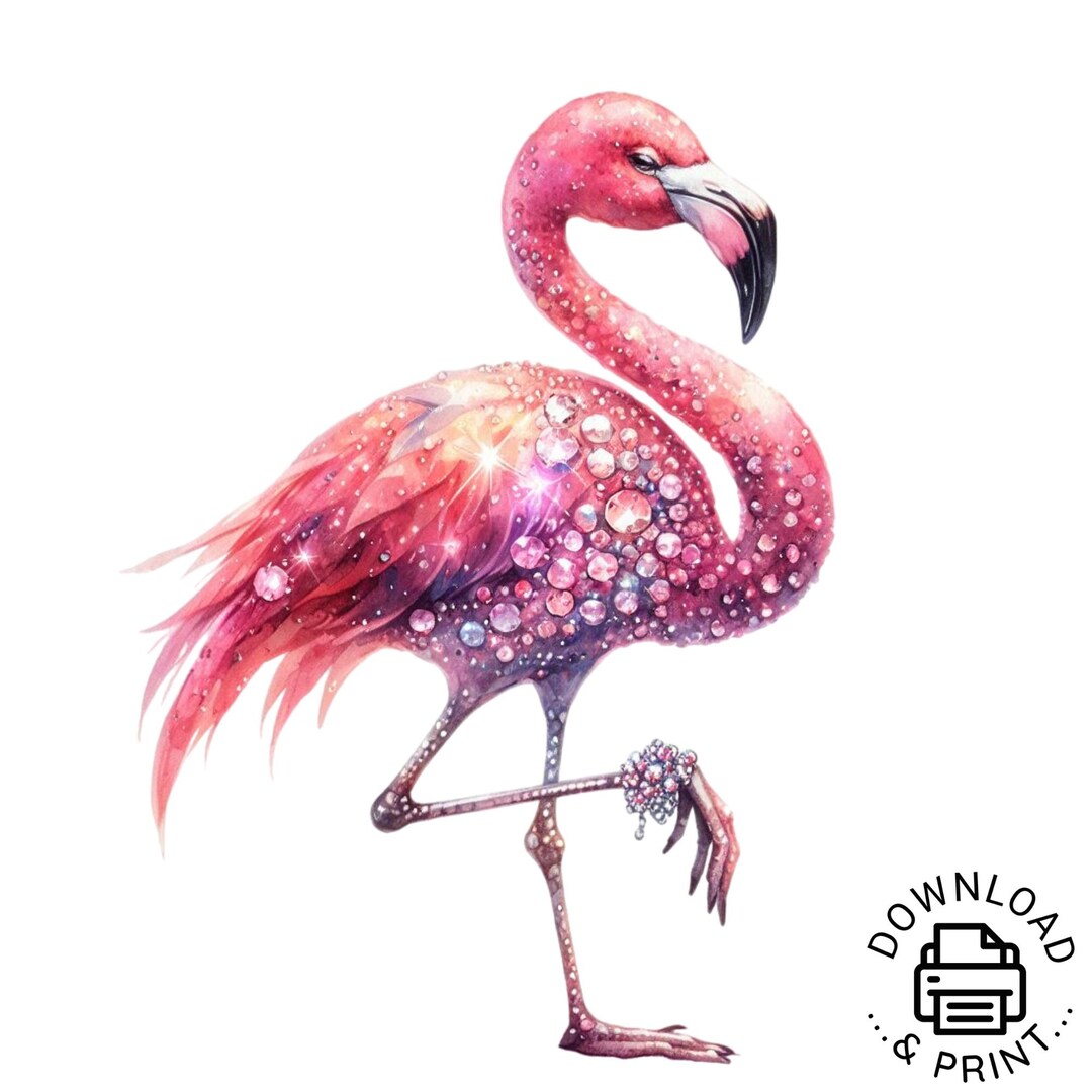 Watercolor Flamingo Clipart, Watercolor Pink Flamingo PNG, Pink ...