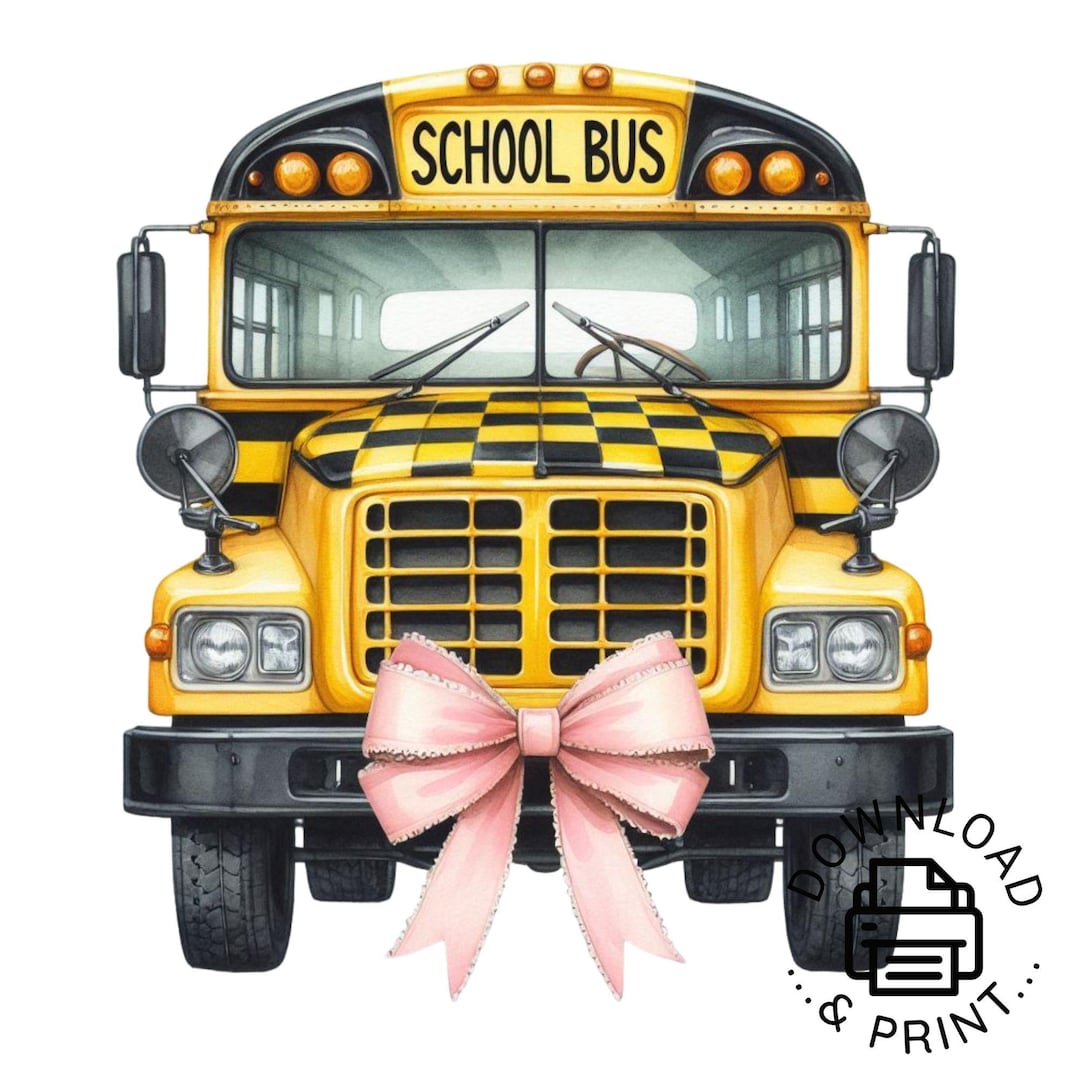 School Bus Clipart, Cute School Clipart PNG Transparent Background ...