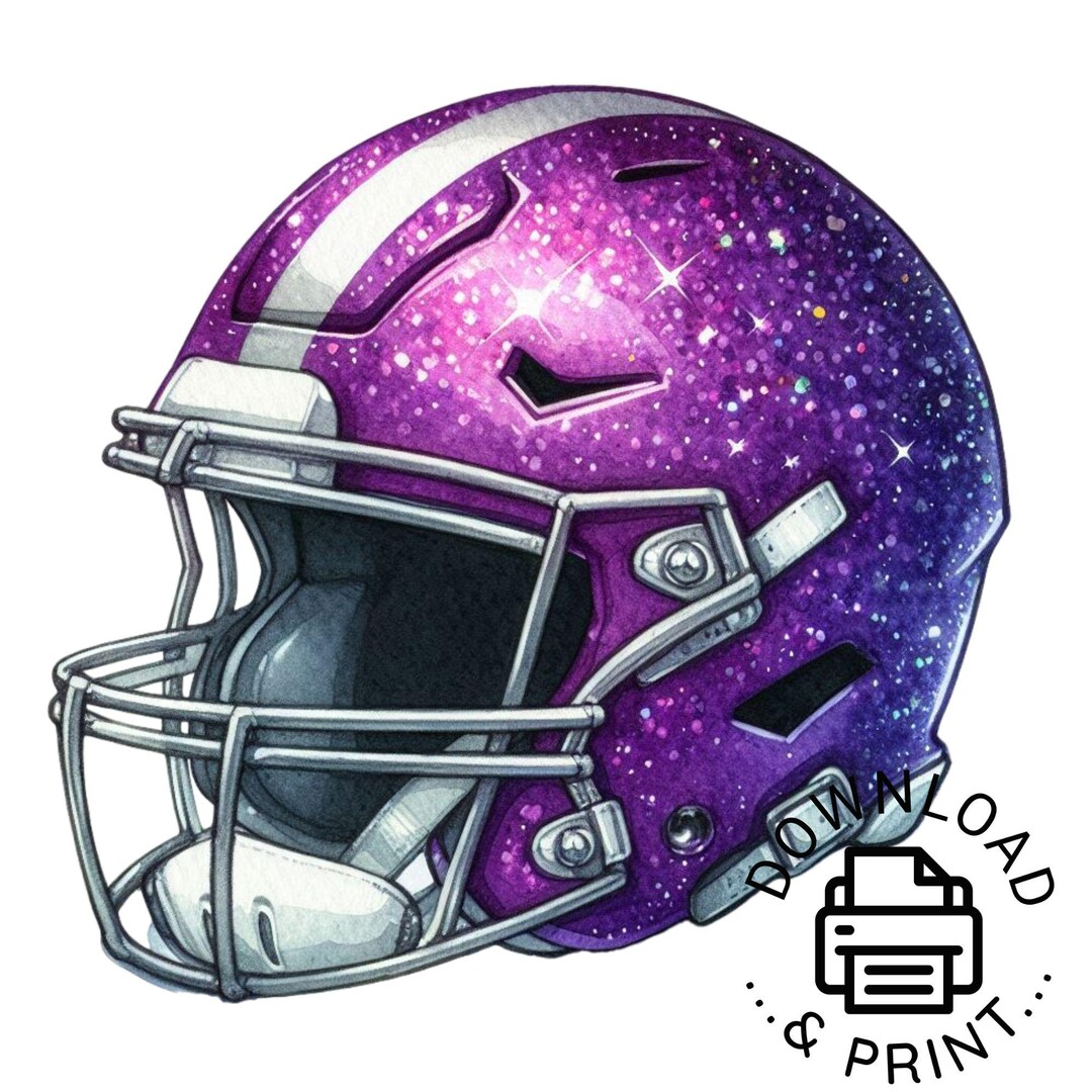 Purple Football Helmet Clipart, Football Helmet Sublimation Designs ...