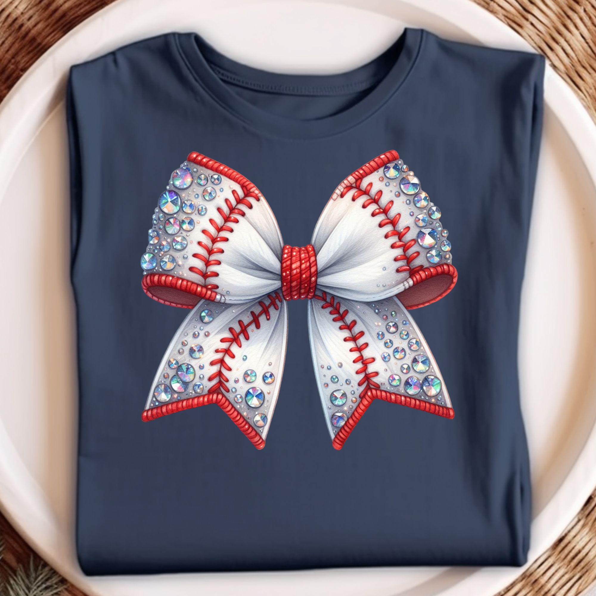 Baseball Bow PNG, Coquette Girly, Trendy Bow Png, Soft Girl Era Png ...