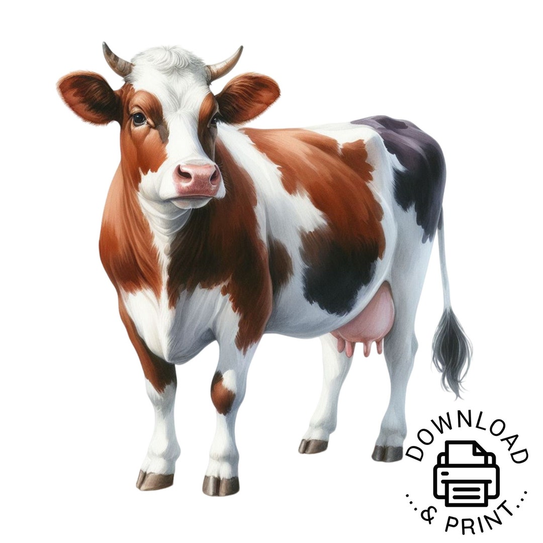 Farm Dairy Cow Clipart, Transparent Cow Print, Kids Clip Art ...