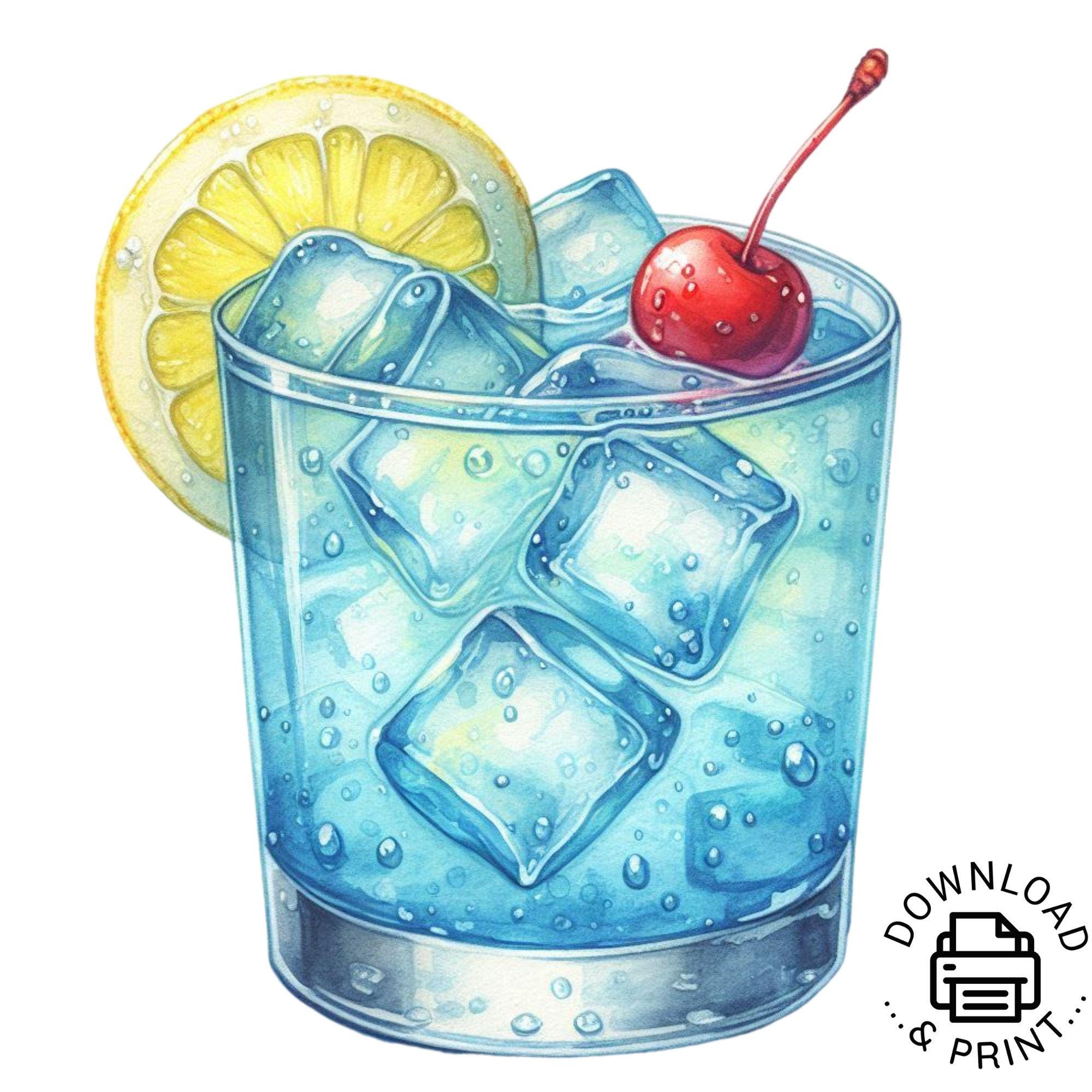 Blue Lagoon Clipart, Something, Blue Cocktail Graphic Illustration ...
