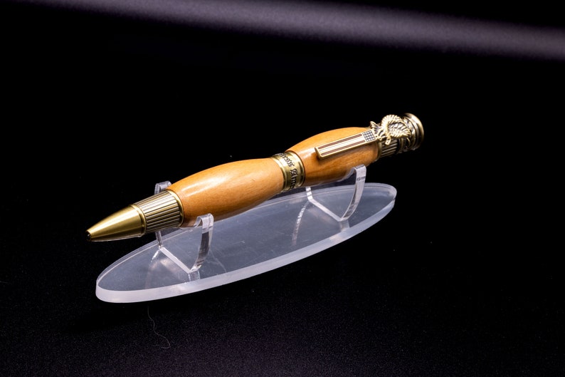 Handcrafted Wooden Ballpoint Pen With Military Accents - Ideal Gift for ...
