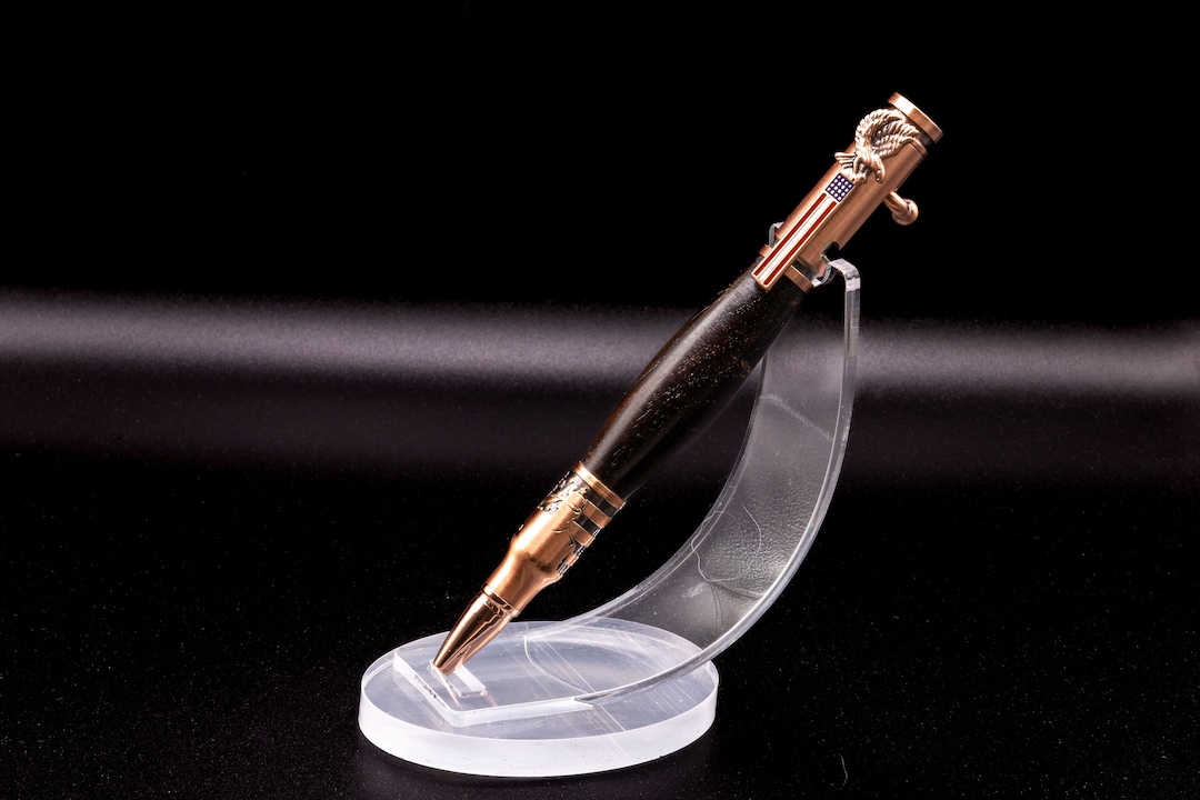 Handmade Bolt Action Pen With Patriotic Eagle and Flag Clip Perfect ...