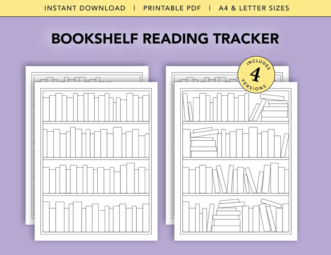Bookshelf Tracker Reading Log Books to Read Printable/digital Download ...