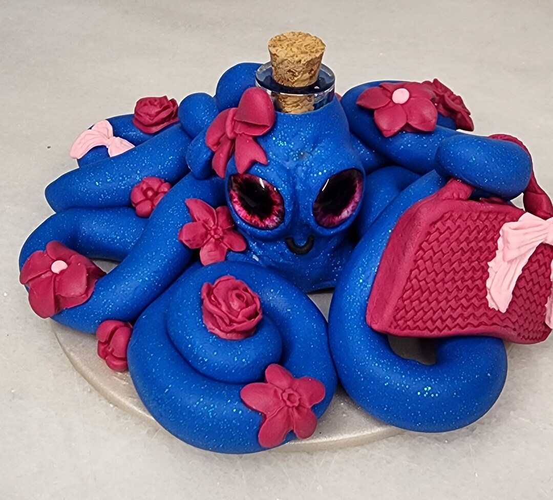 Sparkly Blue Mini Octopus Jar - Etsy