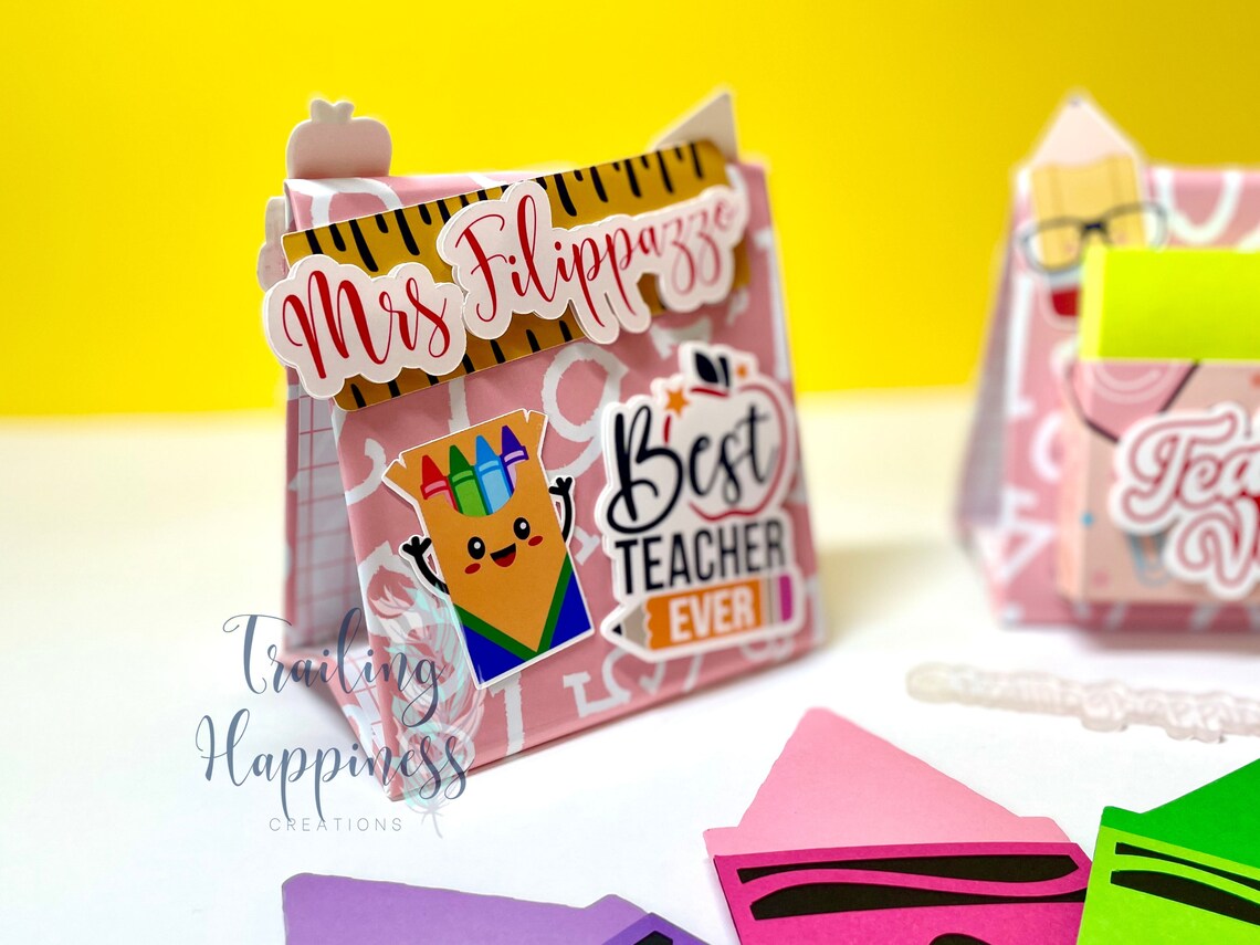 Personalized Teacher Gift Post It Note Holder, Teacher Appreciation ...