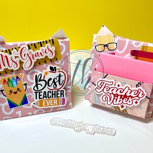 Personalized Teacher Gift Post It Note Holder, Teacher Appreciation ...