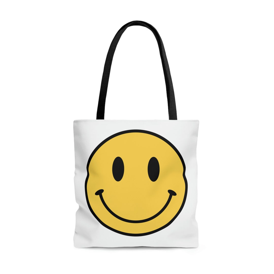 Retro 1970's Happy Face Tote Bag - Etsy