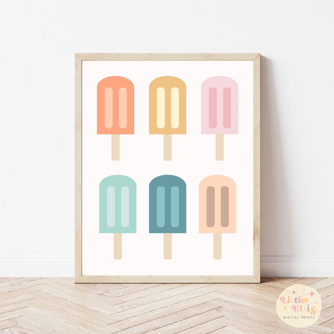 Popsicle Print, Popsicle Printable, Summer Popsicle Print, Summer ...