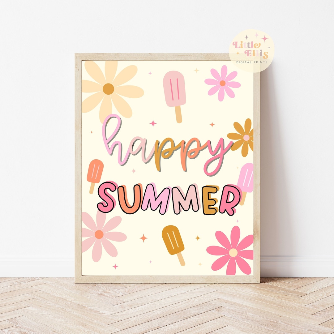 Happy Summer Print, Summer Print, Summer Printable, Happy Summer ...