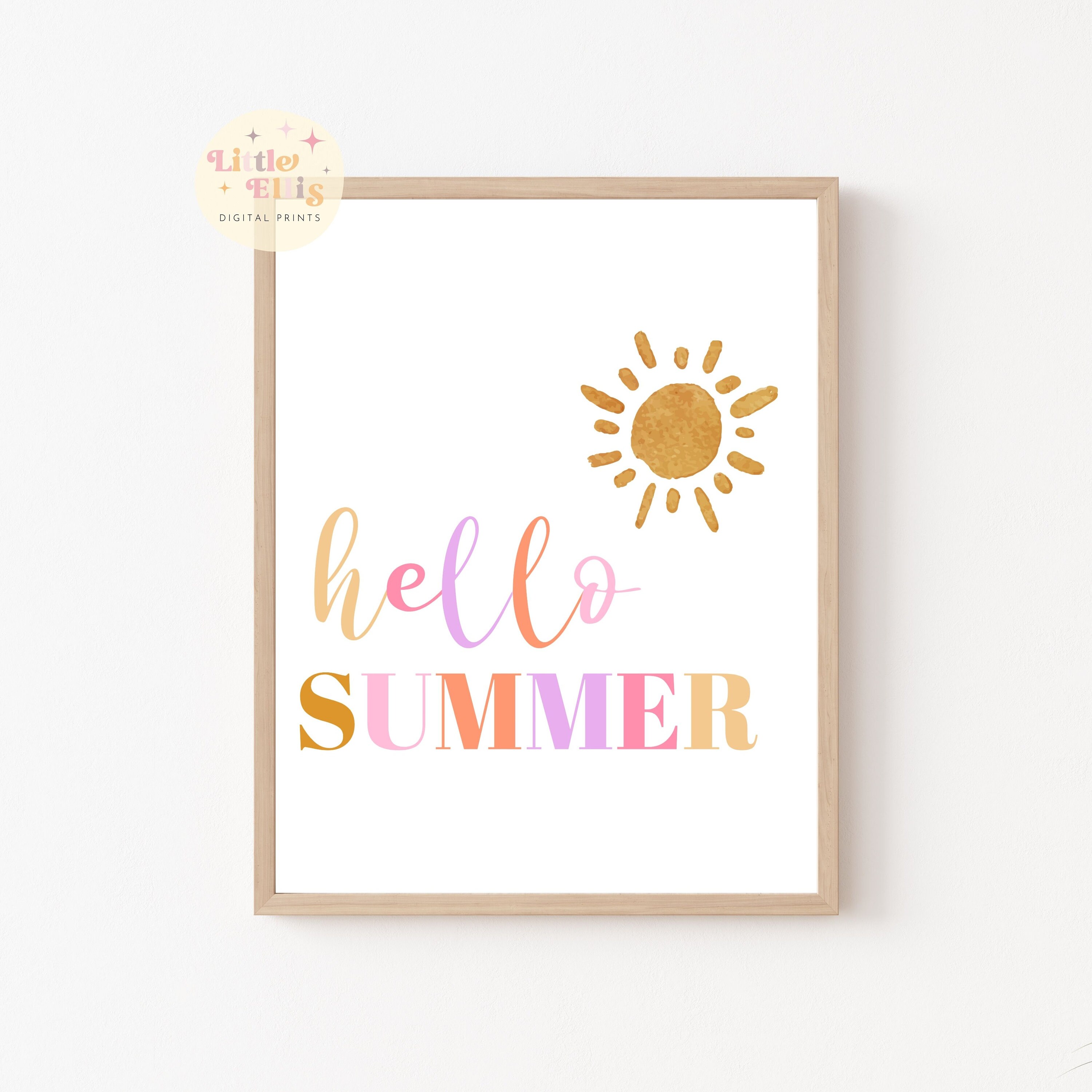 Hello Summer Print, Hello Summer Printable, Summer Prints, Summer Print ...