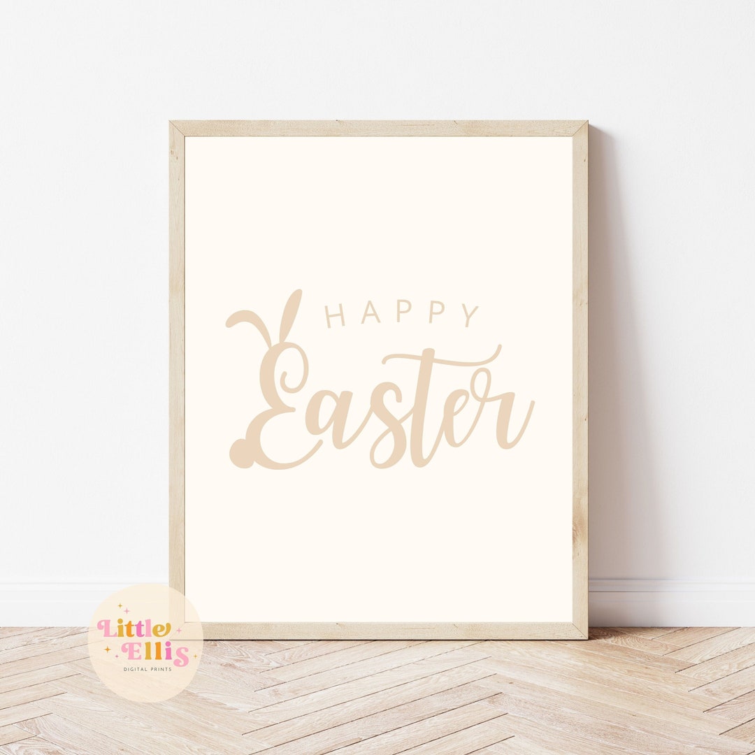 Easter Print, Easter Printable, Happy Easter Print, Printable Wall Art, Easter Printable Wall ...
