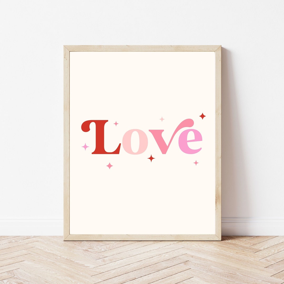 Love Print, Love Printable, Love Valentines Day Print, Valentines Day ...
