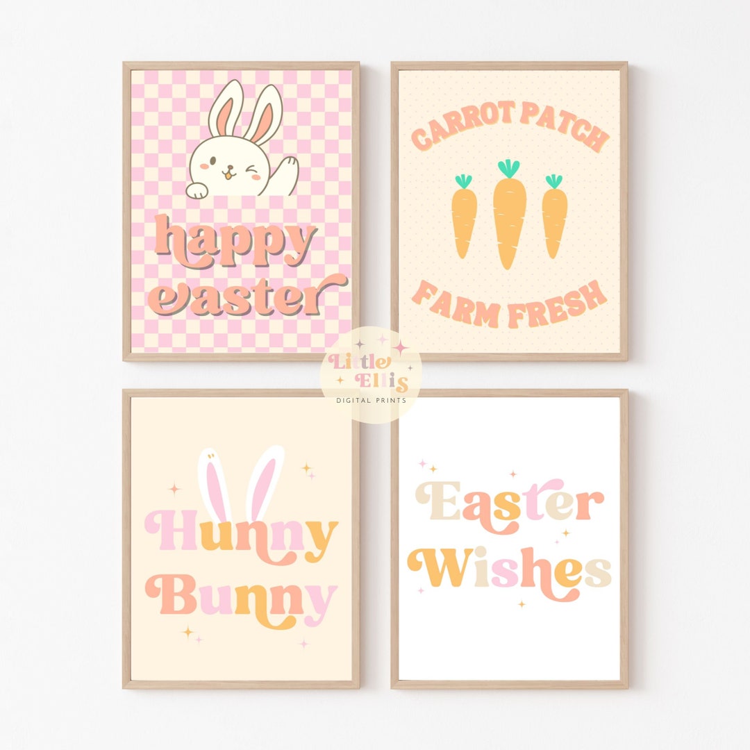 Easter Print Bundle, Easter Printable Wall Art, Easter Prints, Easter ...