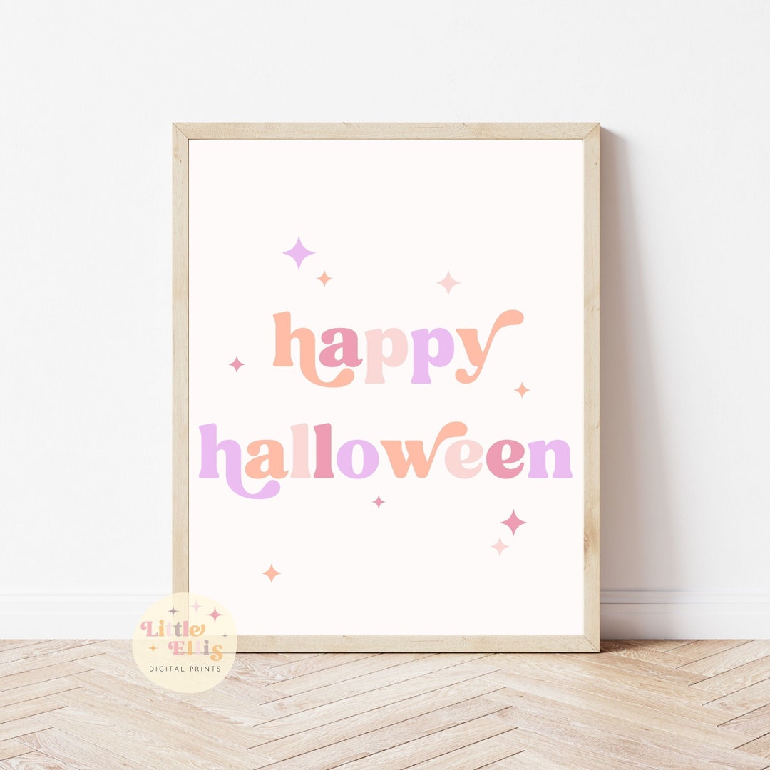 Happy Halloween Print, Happy Halloween Printable, Halloween Printable ...