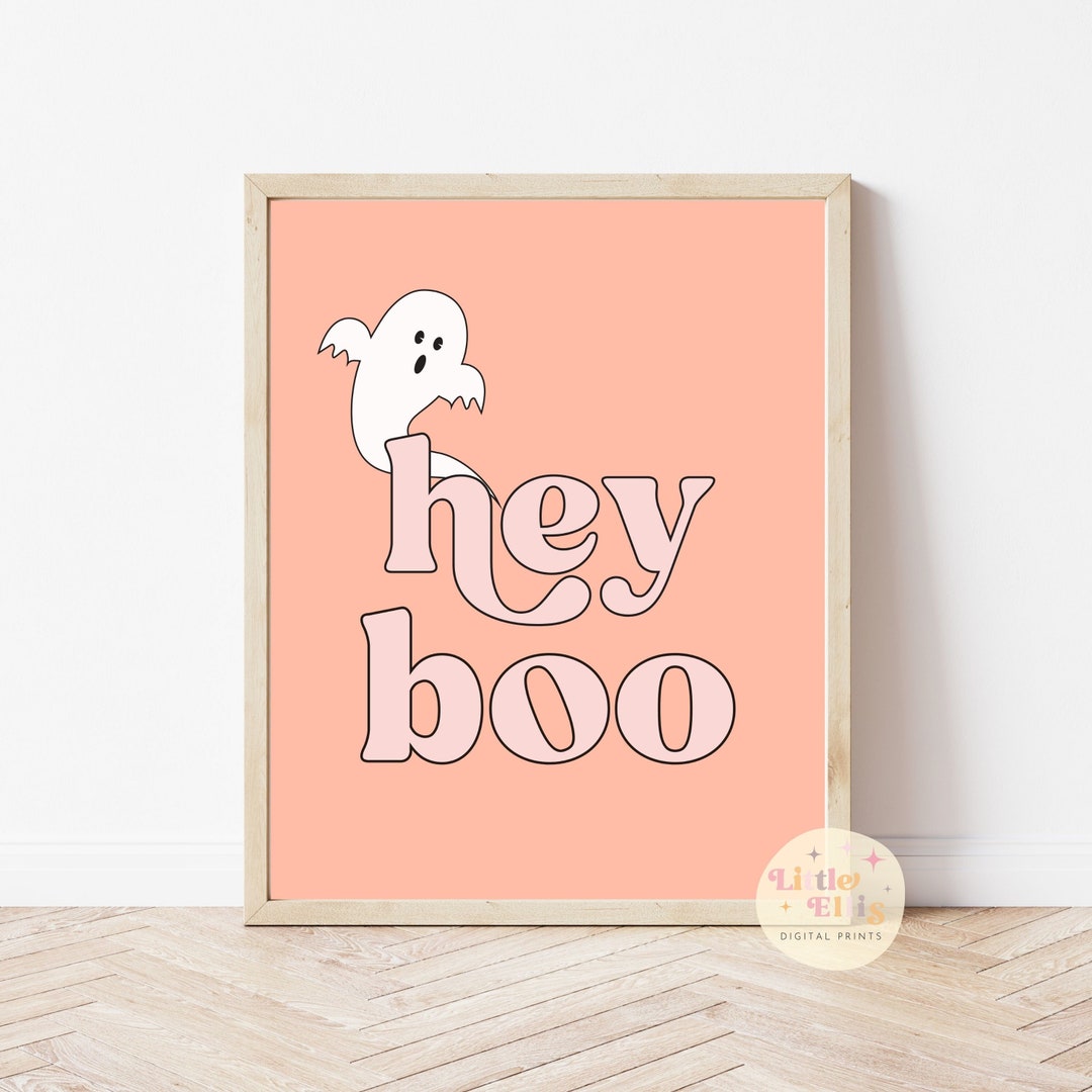 Hey Boo Print, Hey Boo Printable, Halloween Printable, Halloween Print ...