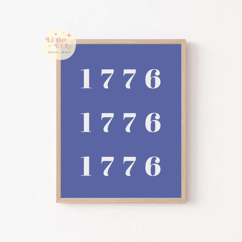 1776 Print, 1776 Printable, Fourth of July Print, Fourth of July Prints ...