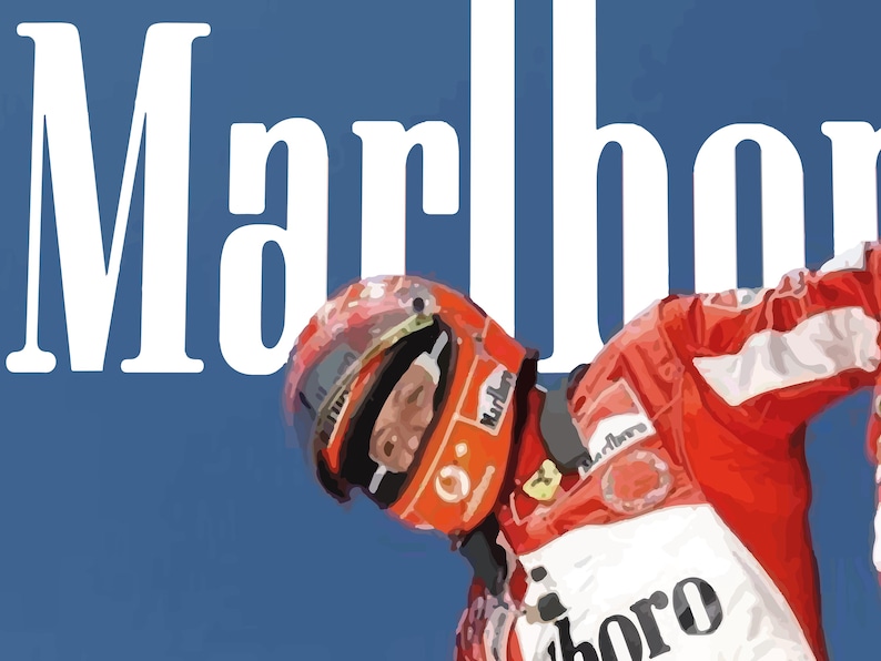 Michael Schumacher Ferrari Poster | Iconic Marlboro Racing Celebration ...