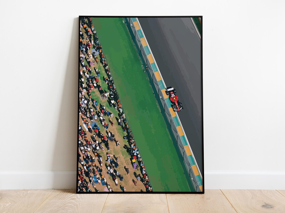 Lewis Hamilton Ferrari Debut | Australian GP 2025 | Aerial View Print ...