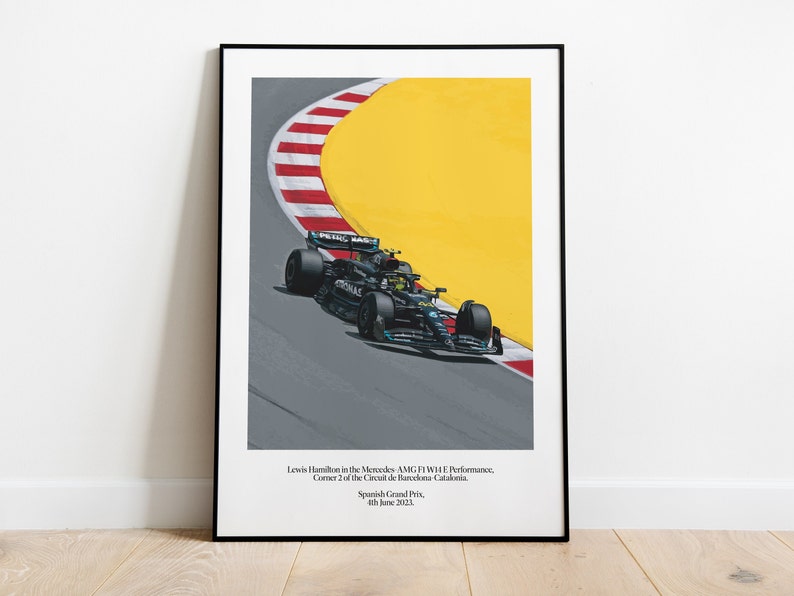 Lewis Hamilton Mercedes F1 2023 | Spanish Grand Prix | Poster Print - Etsy