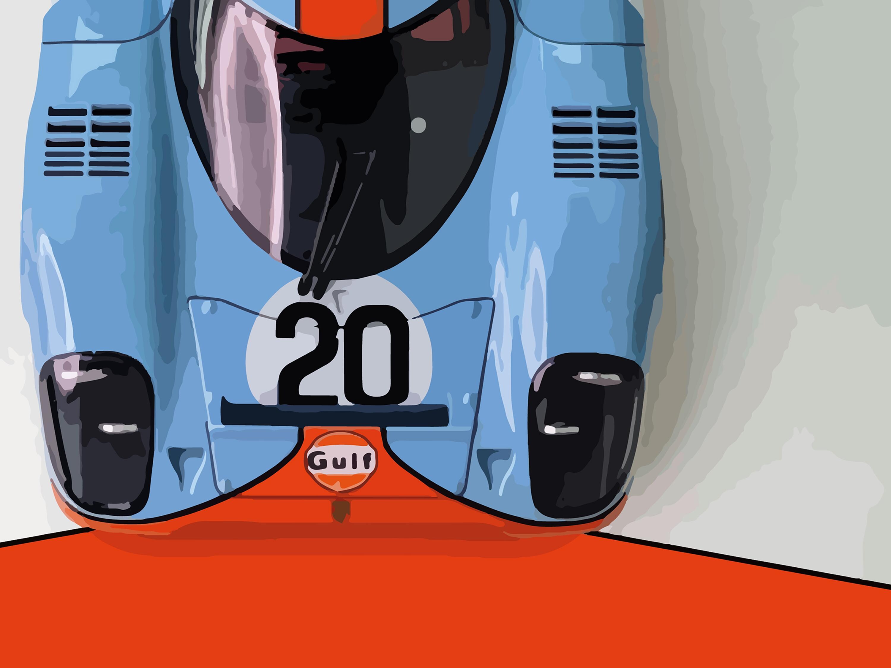 Porsche 917 | Gulf Racing | Le Mans 1971 | 917K Poster Print - Etsy